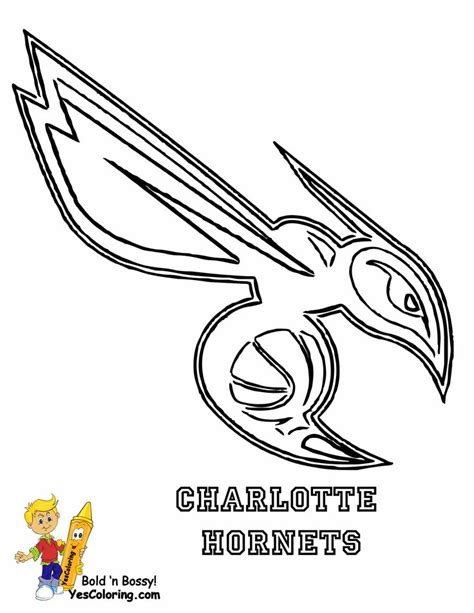 Charlotte Hornets Logo Coloring Page Sketch Coloring Page