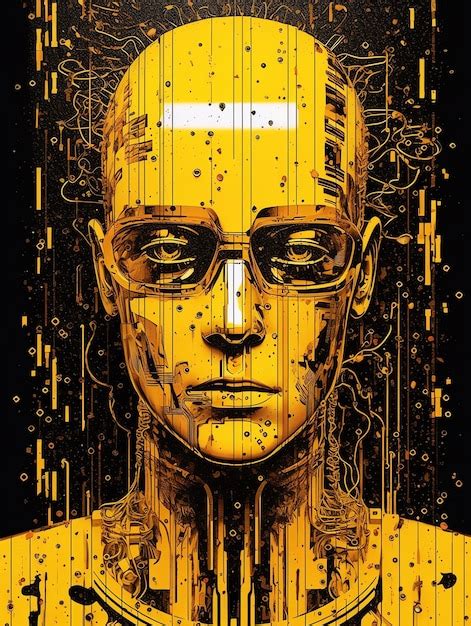 Premium Photo A Digital Art Of A Man Wearing Glasses