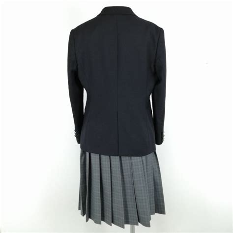 Yahooオークション 1円 ブレザー チェックスカート リボン 上下4点