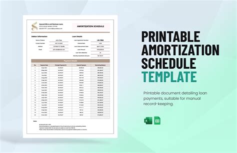 Free Printable Amortization Schedule Free Printable