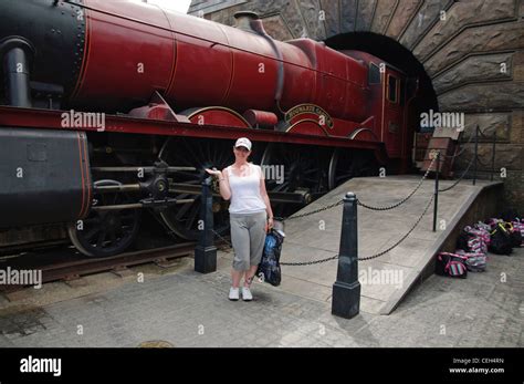 Hogwarts Express Train In The Grounds Of The Wizarding World Of Harry