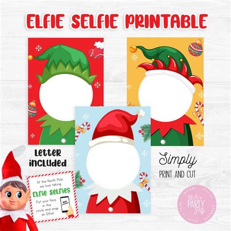 Elfie Selfie Printable Etsy