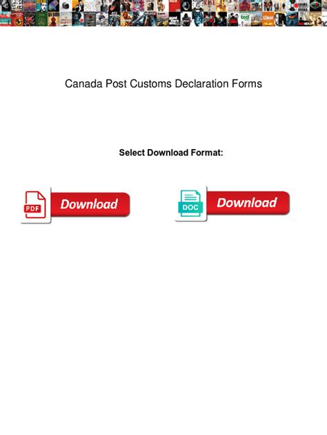 Fillable Online Canada Post Customs Declaration Forms Canada Post