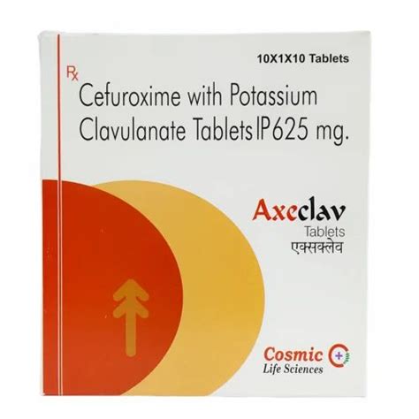 Axaclav Axeclav Cefuroxime Axetil Clavulanate Tablets 625 Mg At ₹ 670