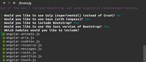 Yeoman Installation Angular Etape 2 Atomrace