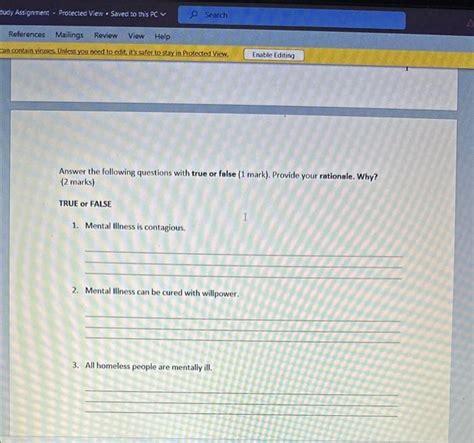 Solved Answer The Following Questions With True Or False Chegg
