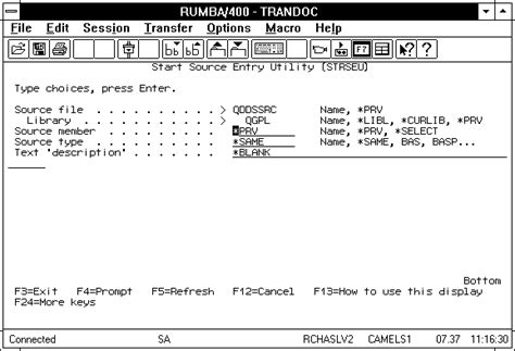 Data Transfer Creating A Physical File Using Dds