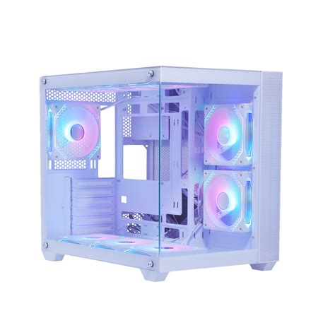 Newly Full View Tempered Glass White Atx Computer Casing Computer Cases And Atx Price
