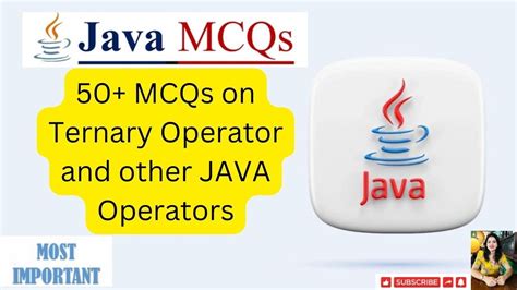 top 60 mcqs on operators in java ternary operator mcqs java