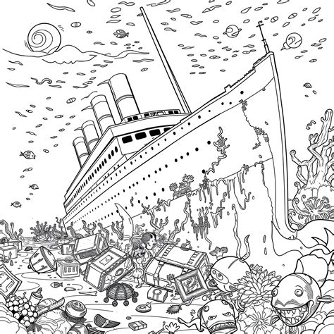 Best Titanic Coloring Pages Free Printable Pdf
