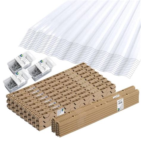 Suntuf 10 Ft X 12 Ft Corrugated Polycarbonate Roof Panel Diy Kit In