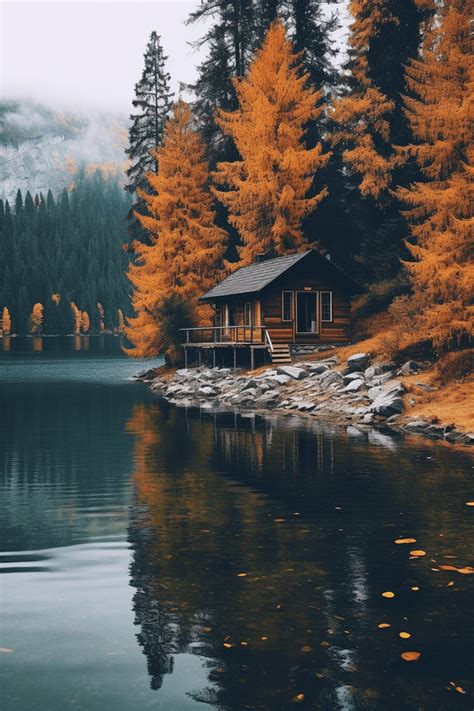 Cozy Autumn Lake Cabins A Warm Escape Into Vibrant Fall Sceneries Blog Autumn Lake Cabin