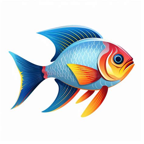 White Koi Fish Angry Fish Vector Seafood Puffer Fish Vector Yellow Ob