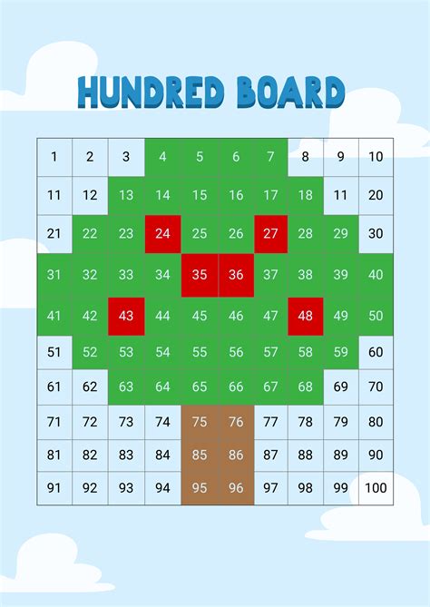 Hundred Chart Template