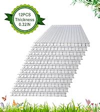 Xisoco 6 Pcs 2 X 6 X 0 24 Polycarbonate Greenhouse