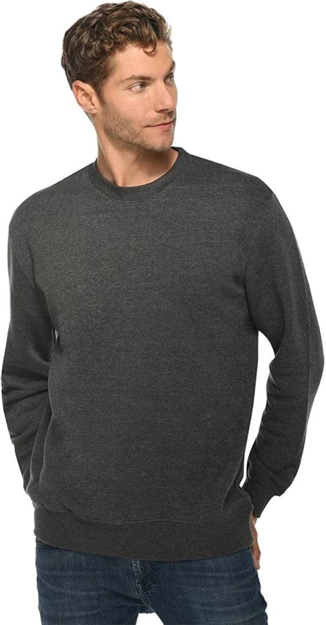 Sudadera De Cuello Redondo De Color Gris Jaspeado Sudadera Alta