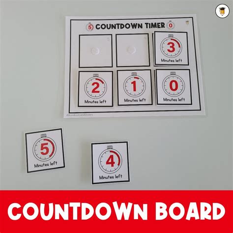 Physical Copy Visual Timer Board Countdown Behavior Visuals Classroom Management