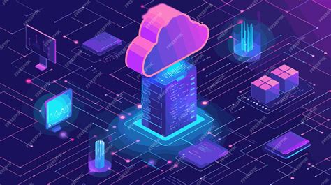 Efficient Cloud Data Storage Solution For Digital Services Premium Ai Generated Vector