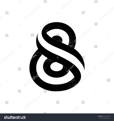 Number Eight Logo Formed By Two Stock Vector Royalty Free 1625145472