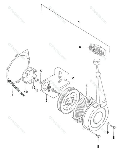 Arctic Cat Atv 1999 Oem Parts Diagram For Recoil Starter Assembly