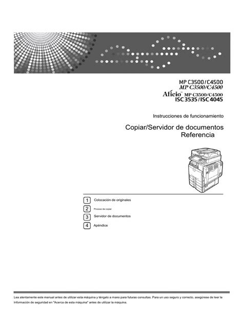Manual Ricoh Aficio Mp C4500 1 Pdf Color Negro