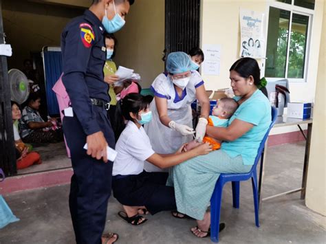 သရက်ချောင်းမြို့နယ်တွင် မွေးကင်းစမှအသက်၂နှစ်အောက် ကလေးသူငယ်များ ပုံမ