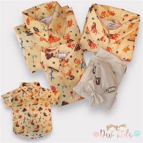 Rei Leao Simba Kit 6 Peças Filhopaimãe Roupa Temática Elo7