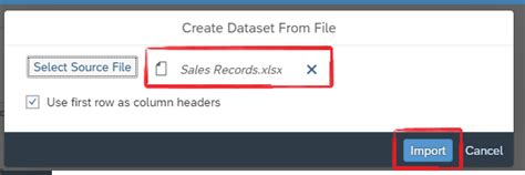 Sap Analytics Cloud Import Excel Data Sap Analytics Cloud