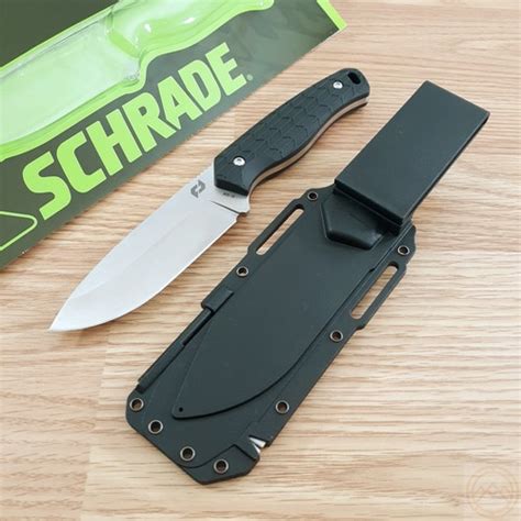 Schrade Exertion Fixed Knife 4 Aus 10 Steel Full Tang Blade Black