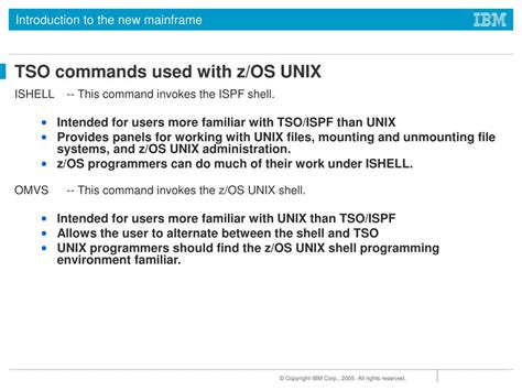 Ppt Chapter 3 Interactive Facilities Of Zos Tsoe Ispf And Unix