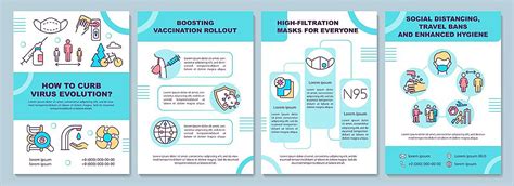 Virus Mutation Brochure Template Health Vertical Multipurpose Vector