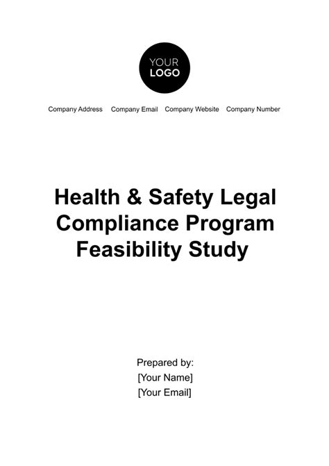 Free Health And Safety Legal Compliance Program Feasibility Study