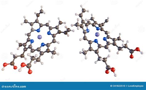 3d Rendering Of Heme Molecule In The White Background Stock Illustration Illustration Of
