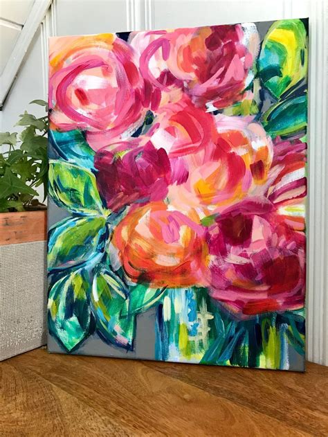 Flower Painting Easy Abstract Painting Ideas For Beginners I Was