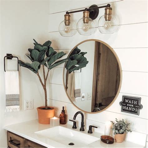 Bathroom Vanity Lights Over Round Mirror At Dominic Nanya Blog