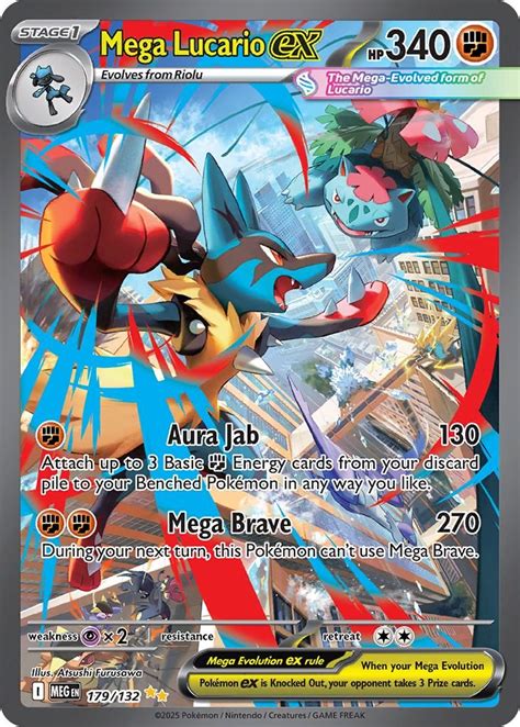 Mega Lucario Ex Me1 179 Pokemoncard