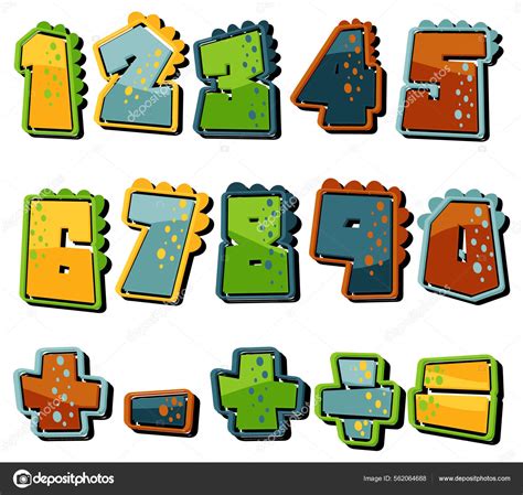 Counting Number Math Symbols Illustration Stock Vector By
