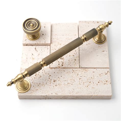 Knurled Brass Knobs Aged Brass Knobs Brass Cabinet Pulls Antique Gold
