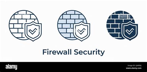 Firewall Security Icon Black Vector Illustration Isolated On White Background For Graphic And