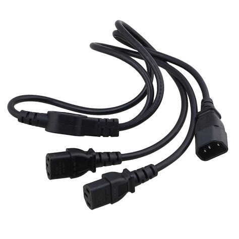 Computer Server Iec 320 C14 To 2 X C13 Y Splitter Power Cable 1m