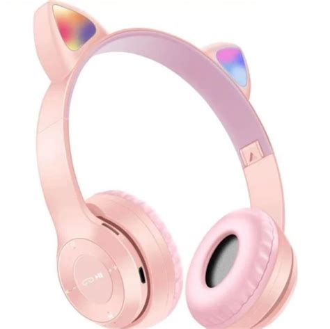 Noise Cancelling Folded Cute Headset Lighting Cat Ear Wireless Gaming