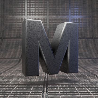 Black Letter M Uppercase Dlsr Camera Body Plastic Texture Alphabet On