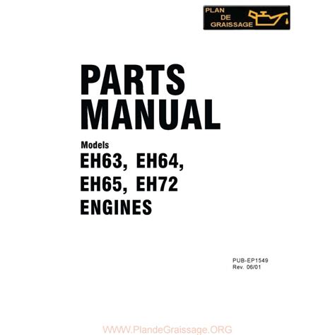 Robin Eh63 Eh64 Eh65 Eh72 Prt Moteur Plan De Graissage