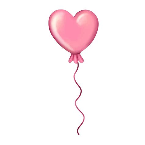 Pink Heart Balloons Clipart