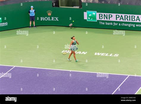 Naomi Osaka 大坂 なおみ At The Indian Wells Open 2024 Winning Round