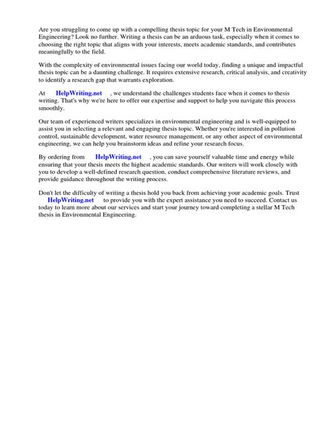 M Tech Environmental Engineering Thesis Topics Pdf Concrete Engineering