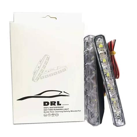 Fs แพ็ค 2ชิ้น Led ไฟเดย์ไลท์ สีขาว Drl Daytime Running Lights Function