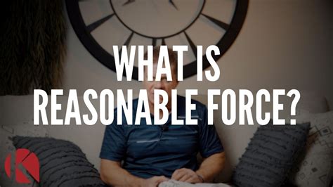 What Is Reasonable Force Kruse Law Firm