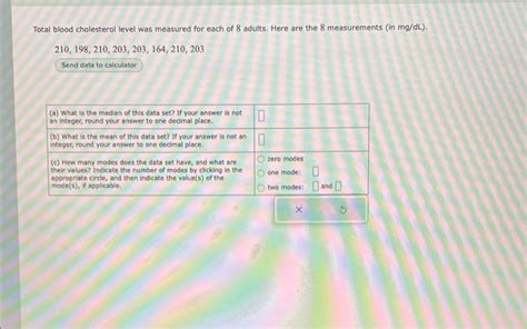 Solved Total Blood Cholesterol Level Was Measured For Each