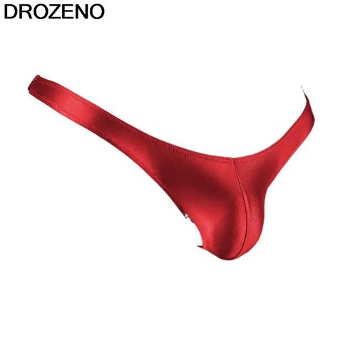 Shiny Smooth T Back Mens Sexy Panties Low Waist Glossy Mens Underwear